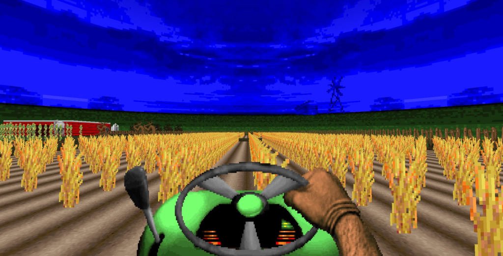 Un hacker a compromis un tractor apoi a rulat Doom pe el