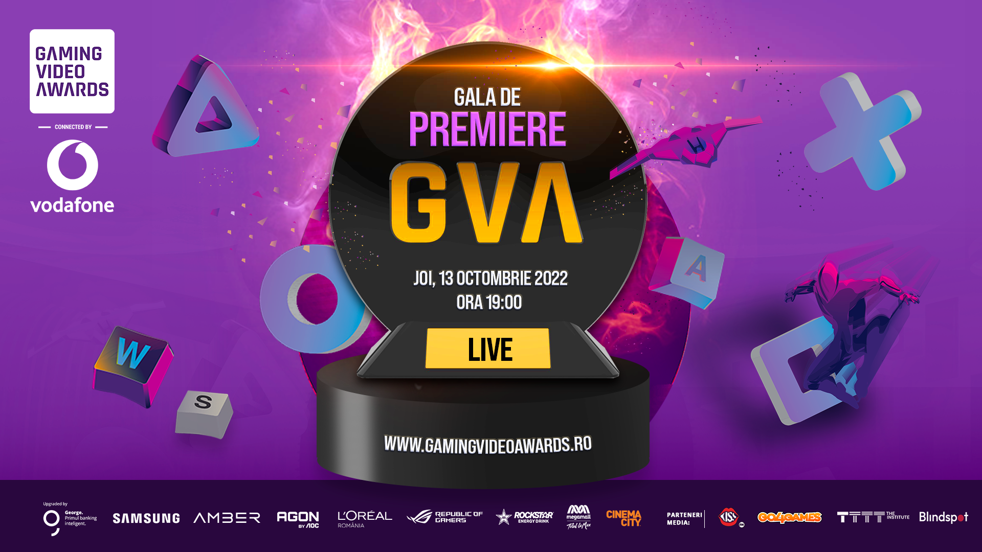 Gaming Video Awards 2022: Gala de premiere, pe 13 octombrie