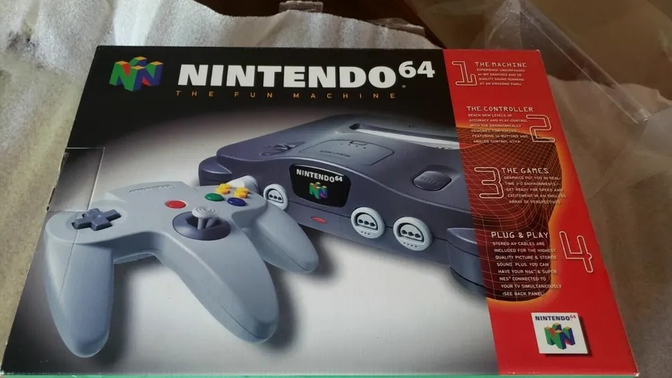 Un Nintendo 64 din 1996, sigilat, scos la vânzare pentru un sfert de ...